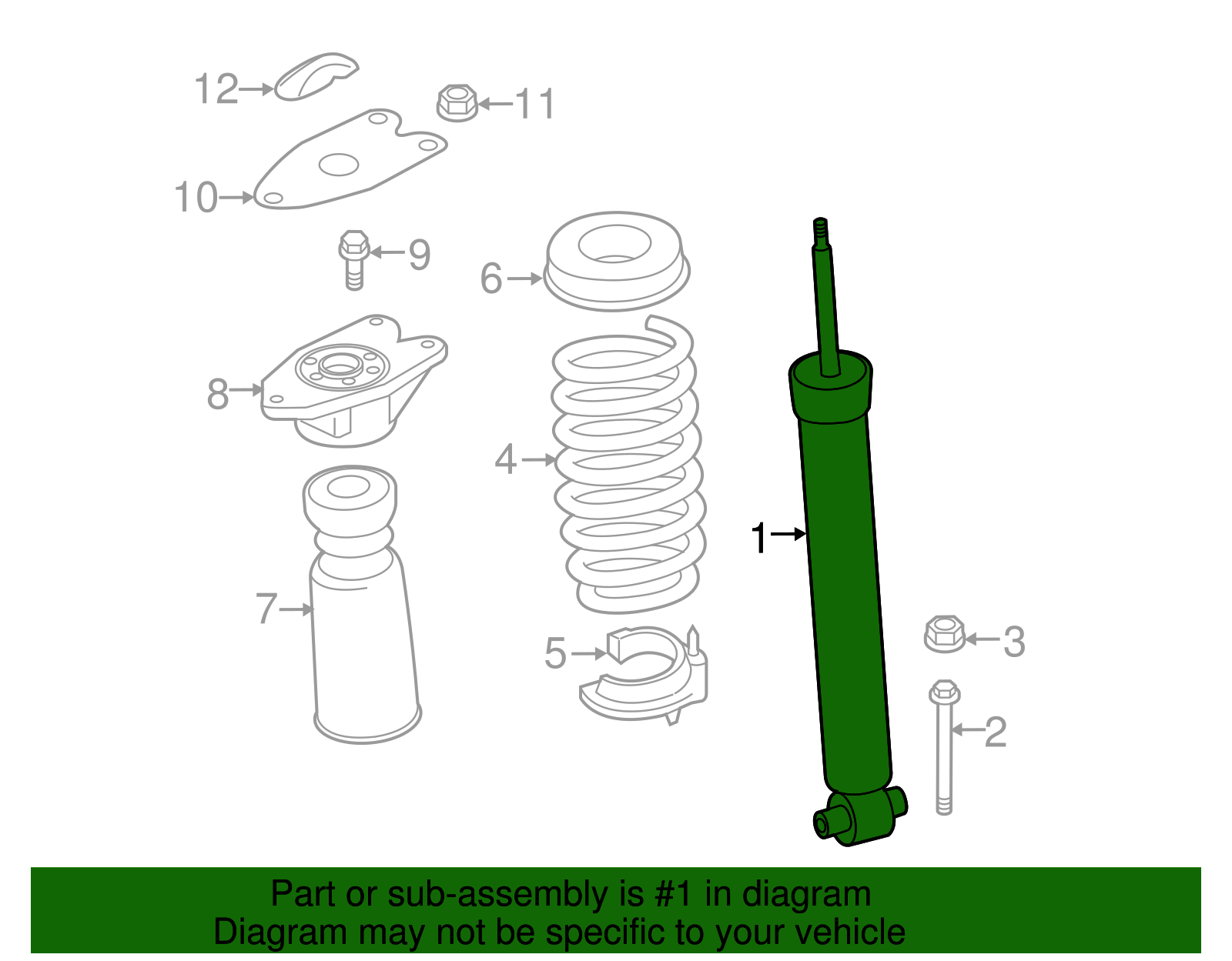 33526874377 - 2012-2016 BMW Shock Absorber (33-52-6-874-377) | BMW of ...