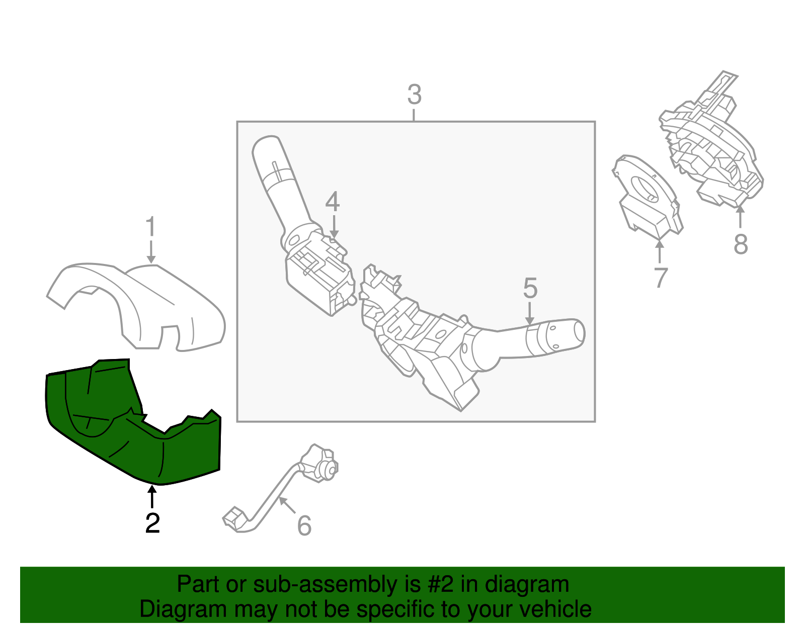 Hyundai - 84851-3V200-HZ - Lower Column Cover - 2012-2017 Hyundai Azera ...