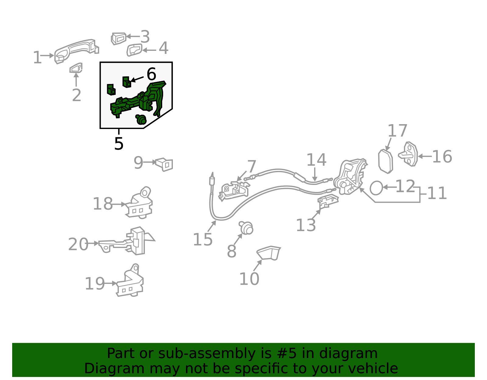 2016-2021 Lexus LX570 Handle Base 69204-60020 | OEM Parts Online