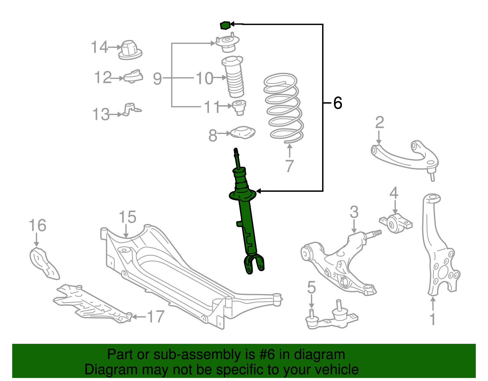 2013-2015 Lexus | Strut | 48510-80678 | Express Lexus Parts