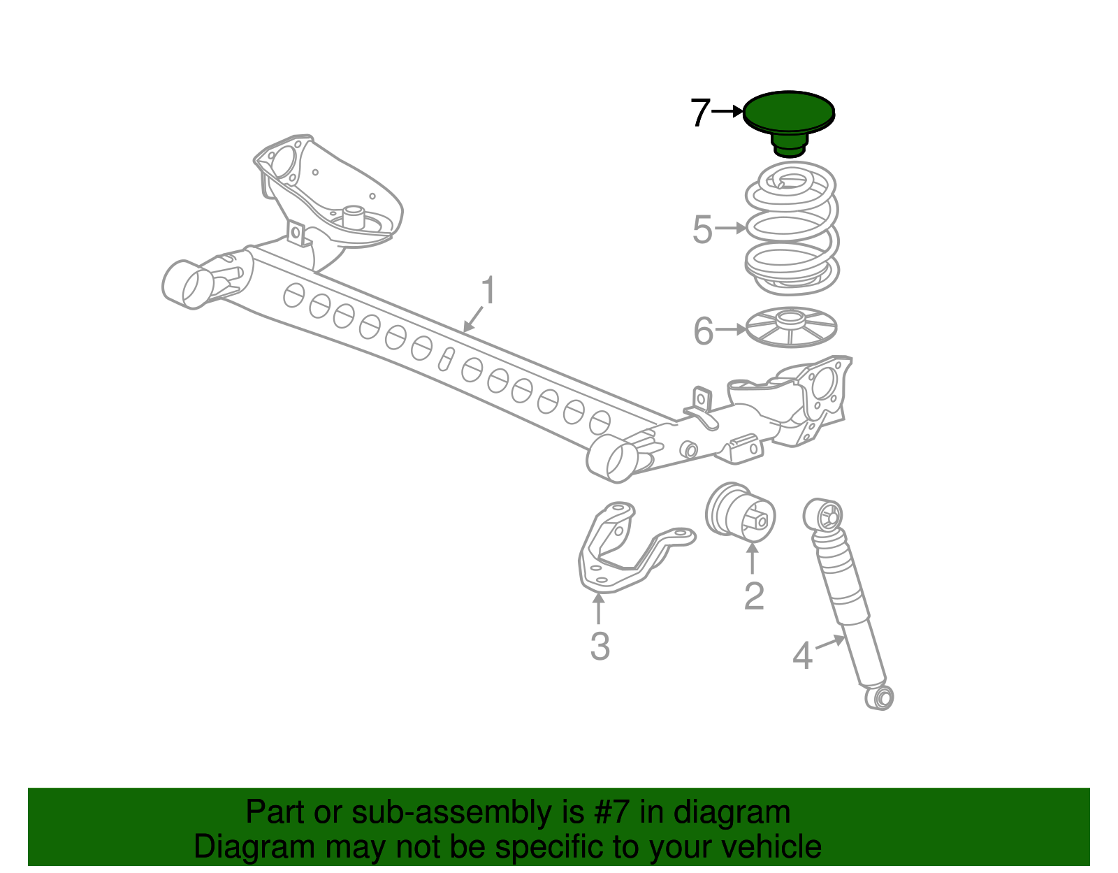 2003-2010 GM Rear Suspension Jounce Bumper 19352221 | Shop Matick Buick GMC