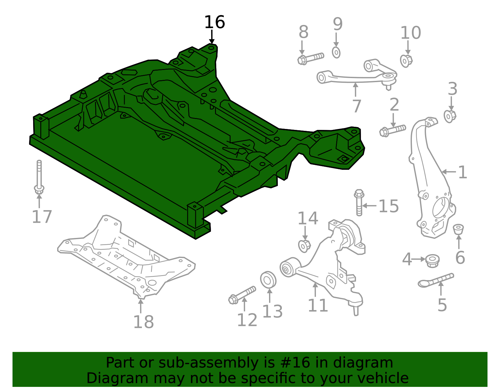 54401-4GA1A - Engine Cradle 2014-2020 Infiniti | Official INFINITI ...