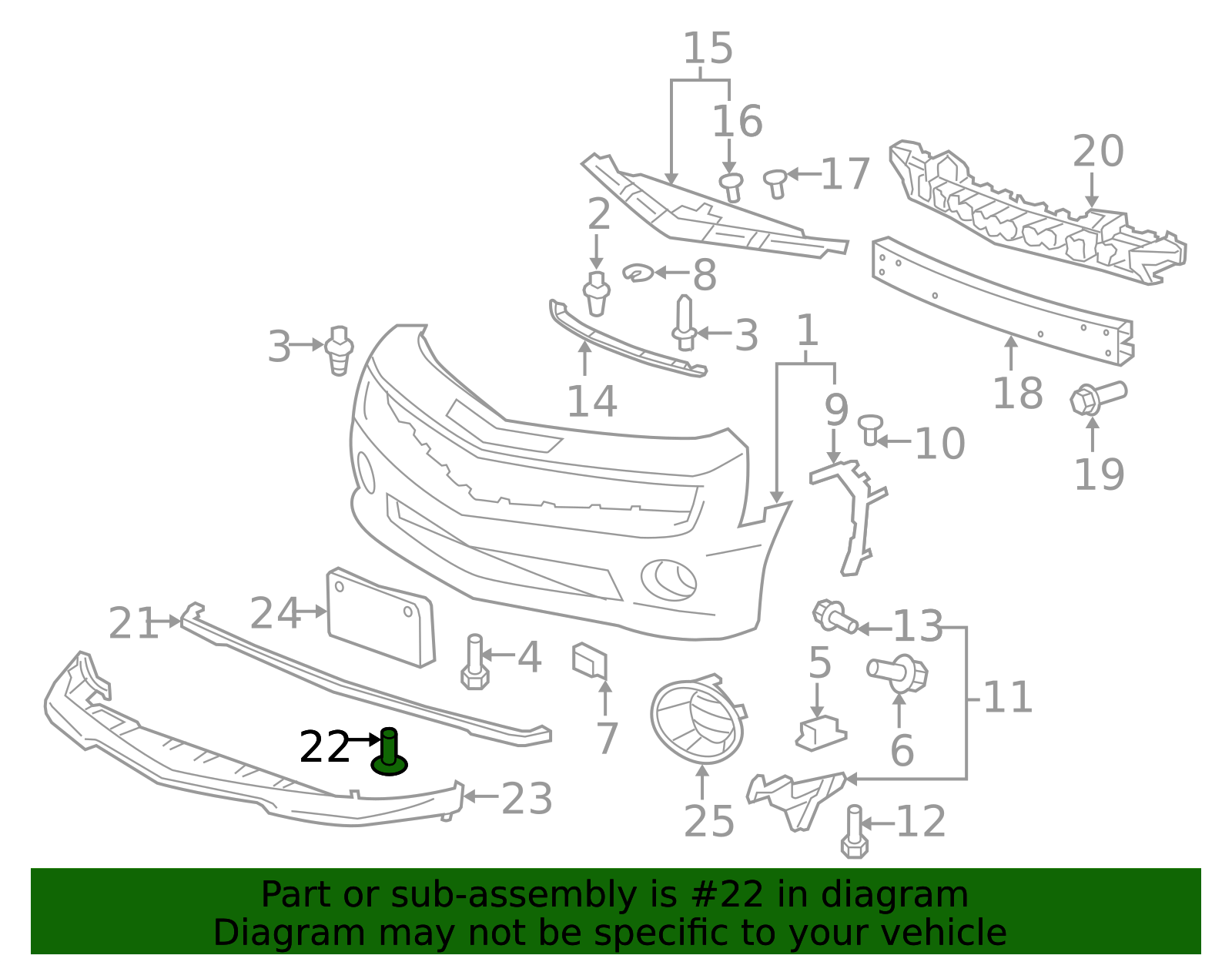 Front Bumper Fascia Bolt 11610747 | OEM Parts Online