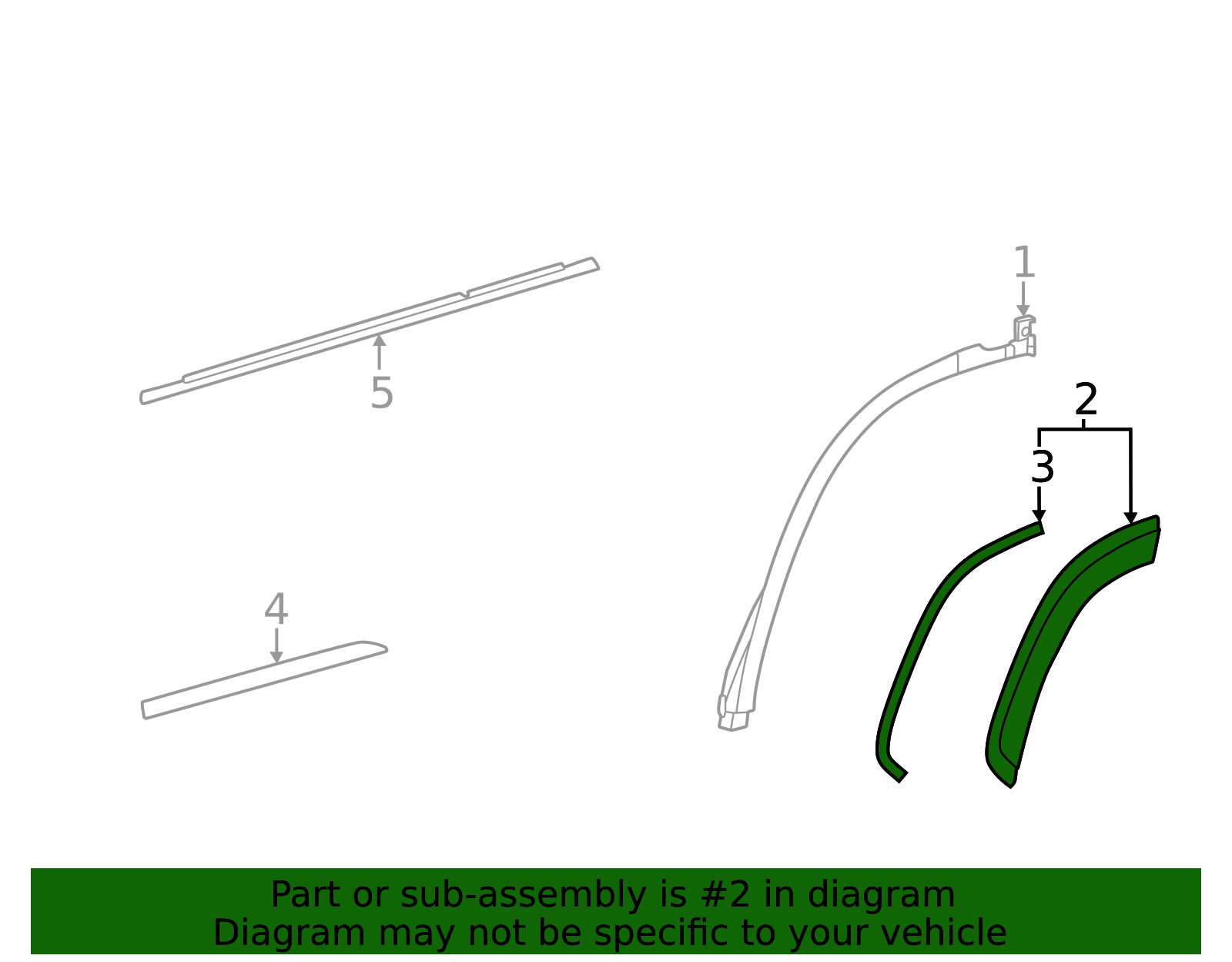 2023-2025 Toyota Sequoia 2023-2024 Toyota Sequoia - Outer Molding 75062 ...