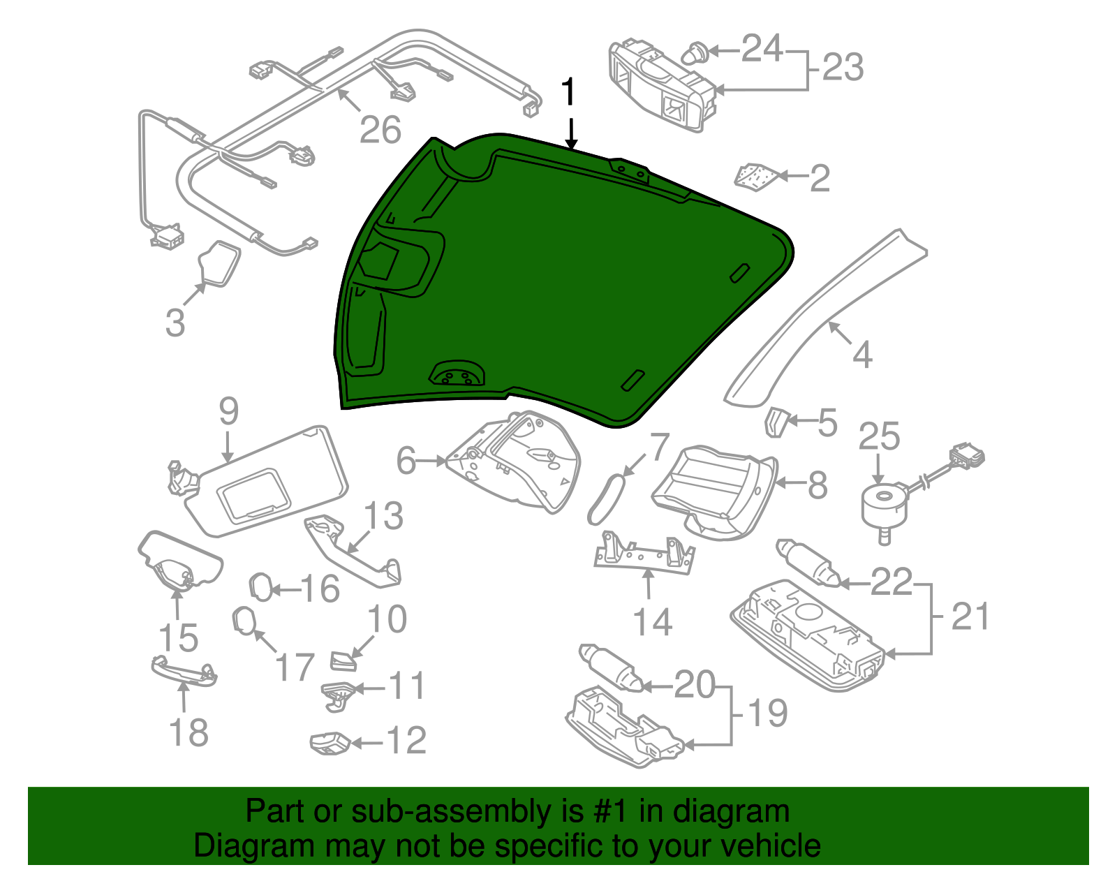 1C0-867-501-AF-X09 - Headliner 1998-2006 Volkswagen Beetle | Bam ...