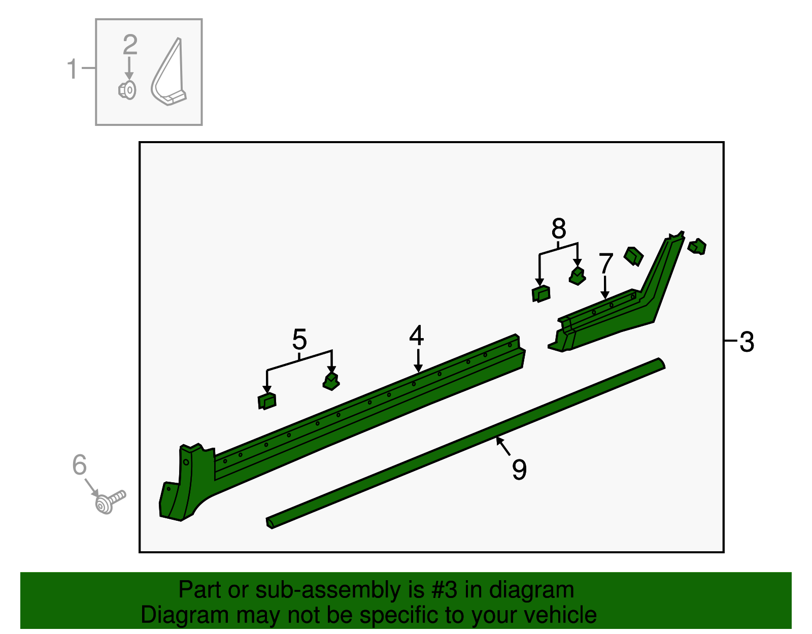 2020-2022 Buick Encore Anthracite Passenger Side Rocker Panel Molding ...