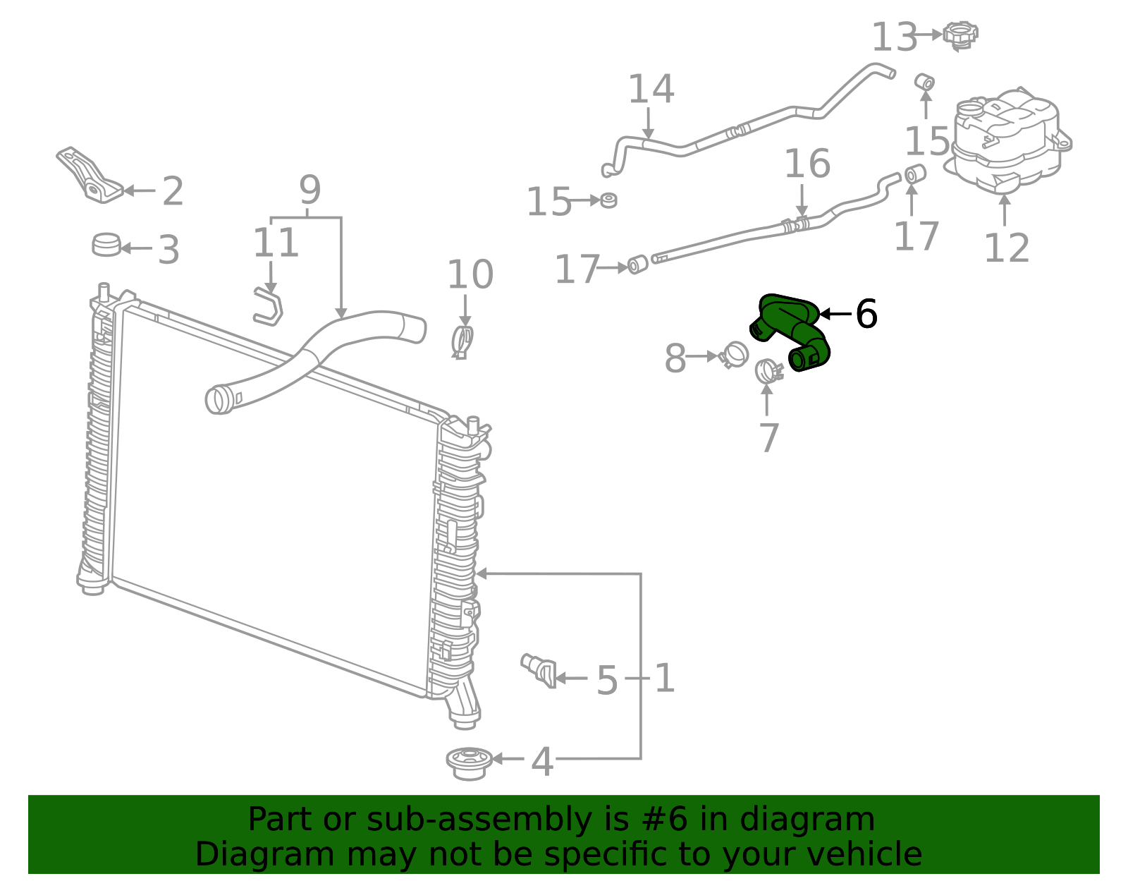 85119166 - 2020-2025 GM - Radiator Inlet Hose | Partners Chevy