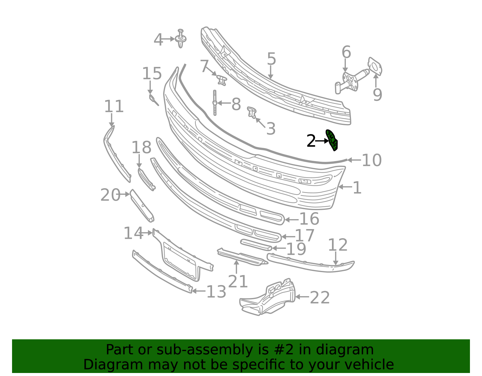 51118195295 - 1999-2006 BMW Bumper Cover Support, left (51-11-8-195-295 ...