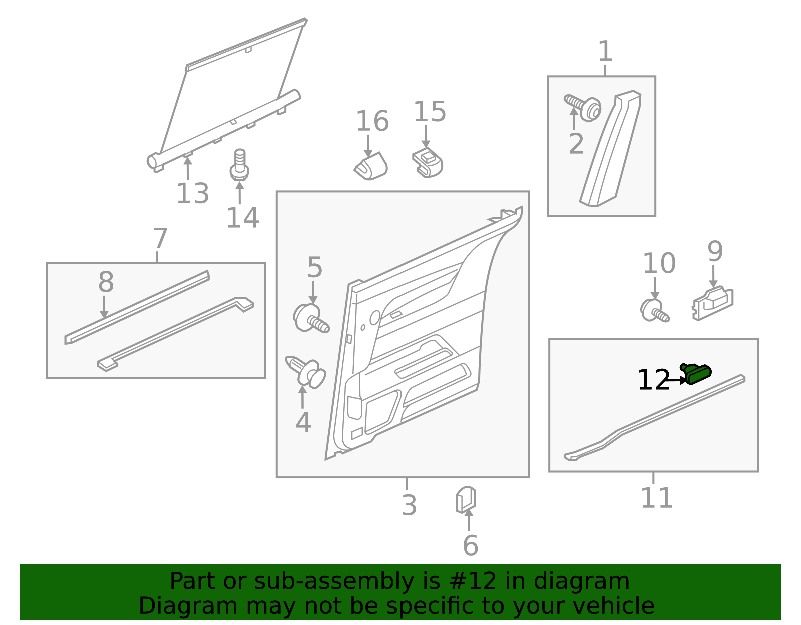 90657-TK8-A01 - Weatherstrip Clip 2015-2017 Honda Odyssey | Honda Parts ...