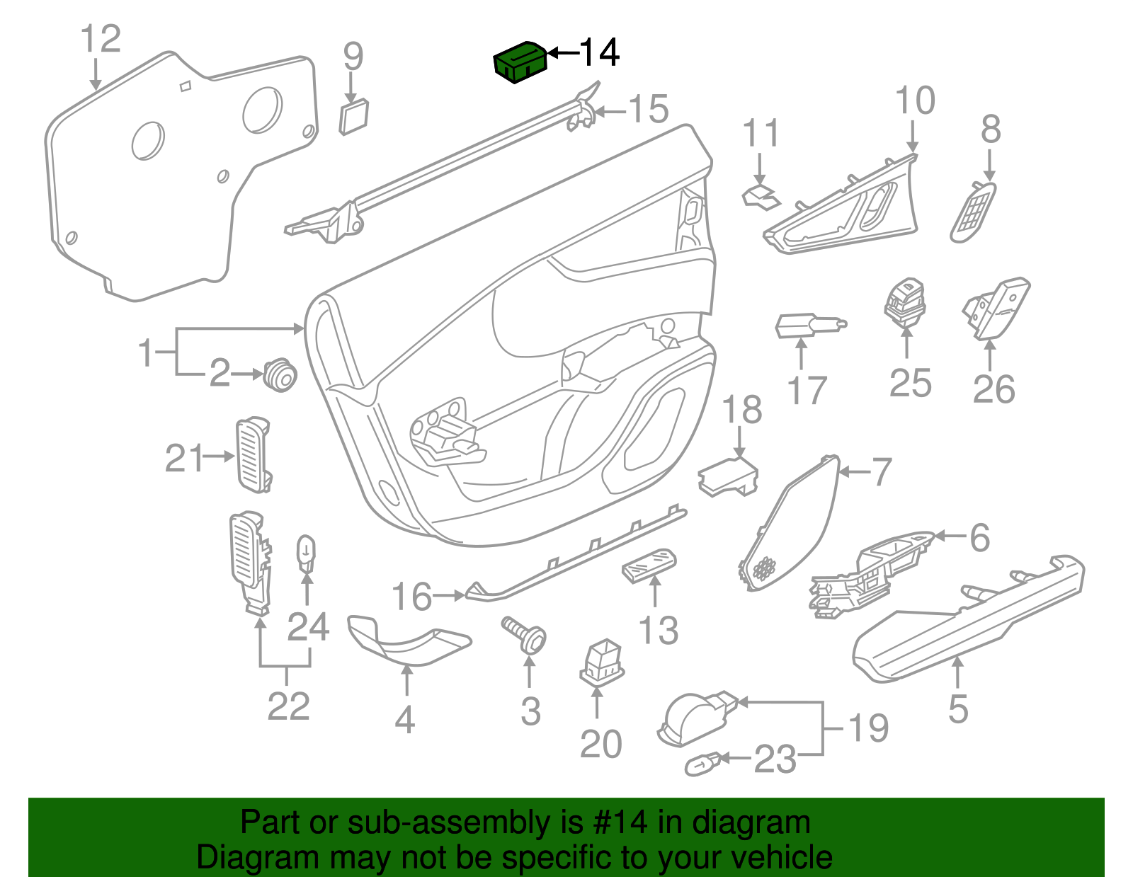 4G8-857-406-C-AY8 - Ash Tray 2016-2018 Audi | Audi OEM Parts Guy