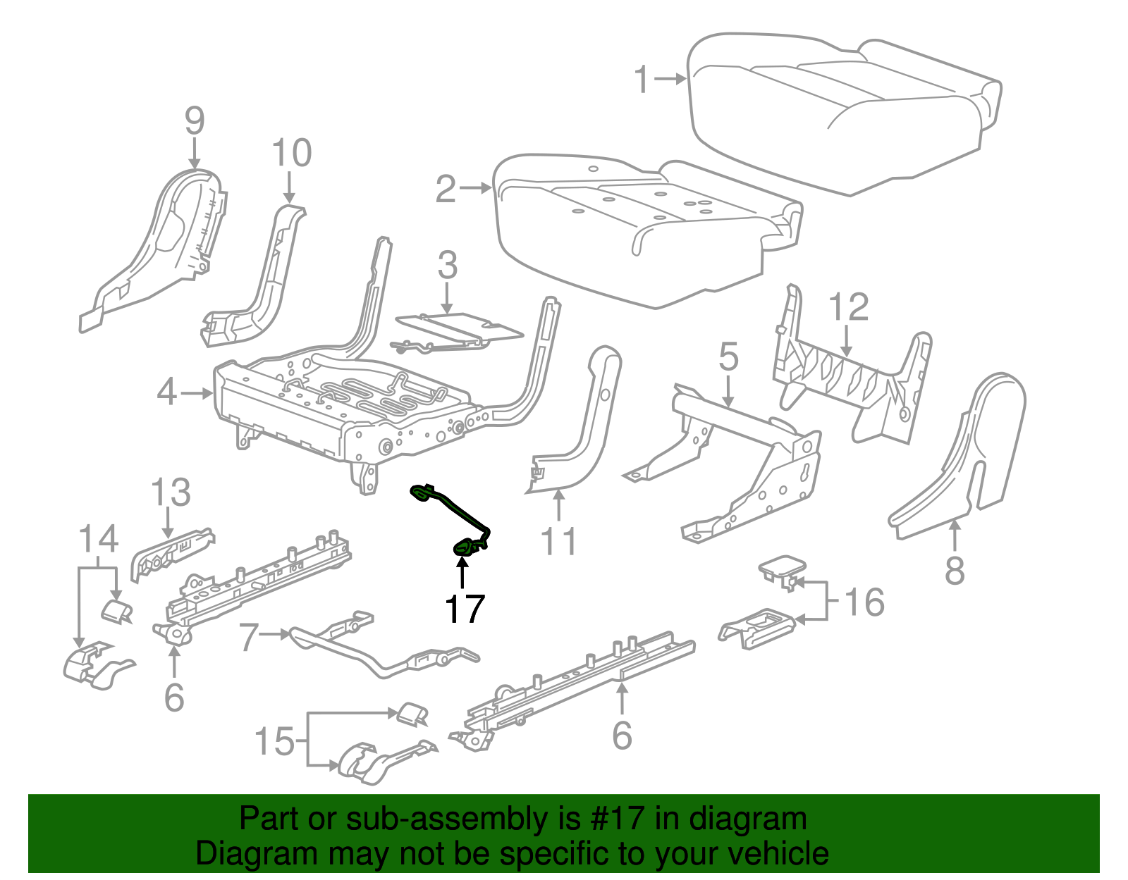 2020-2025 Cadillac XT5 Rear Passenger Side Seat Heater Wiring Harness ...