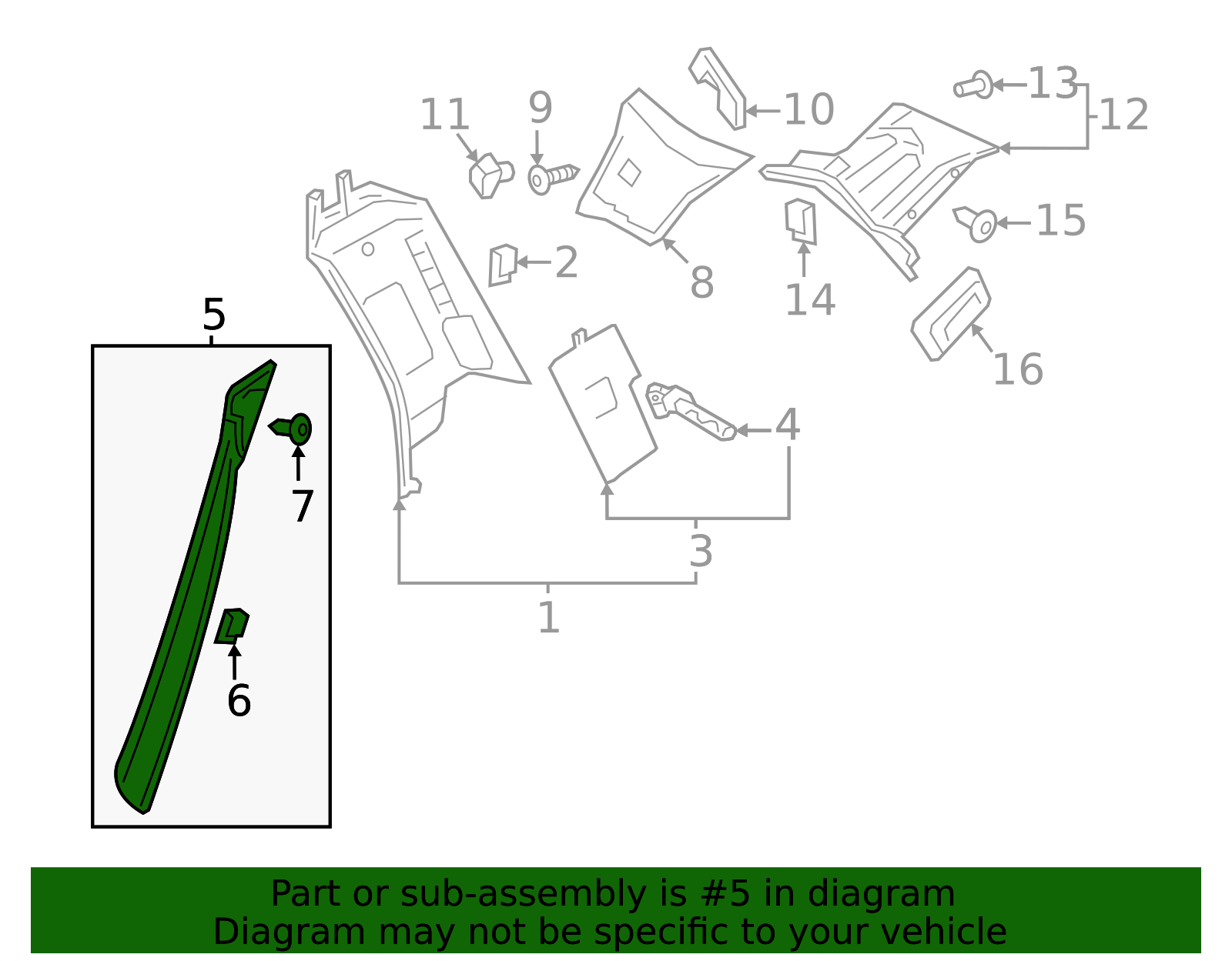 2016-2026 Volvo XC90 Body C-Pillar Trim Panel 32244250 | Genuine Volvo ...