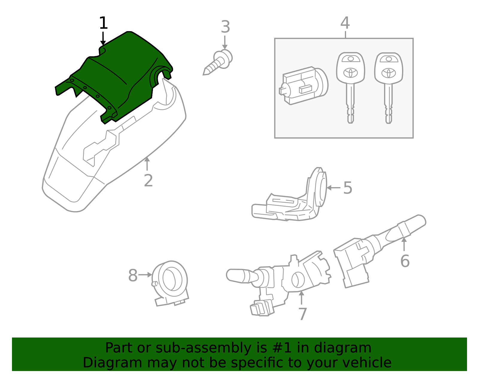 2020-2022 Toyota 2020-2022 Toyota - Upper Shroud 45286-0C080-C0 ...