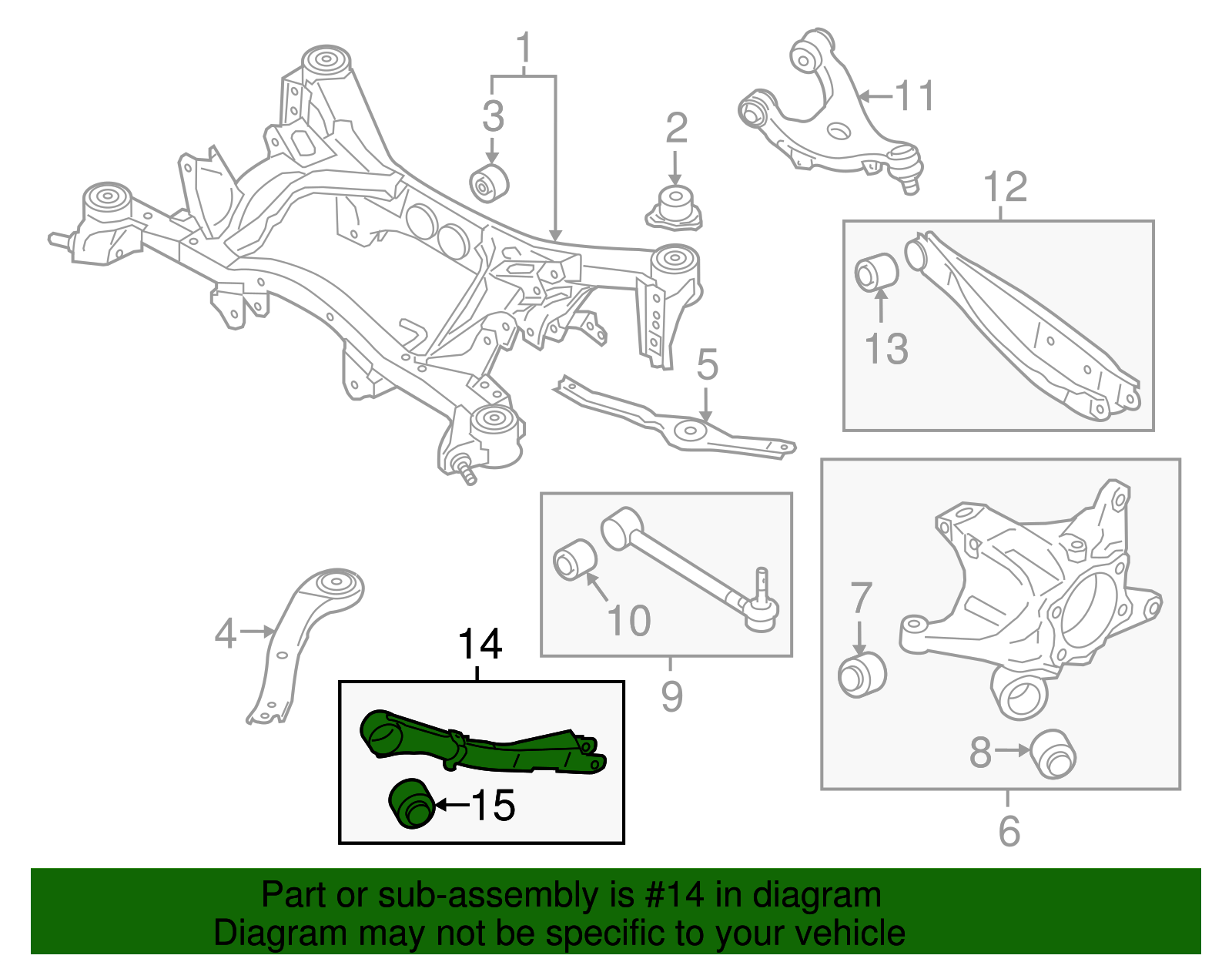 20250AL02A - 2015-2019 Subaru - Trailing Arm | Subaru Parts HQ