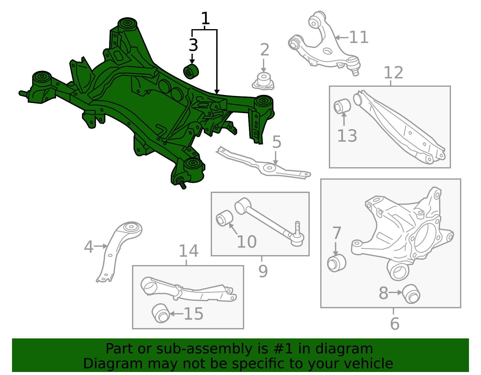 2013-2019 Subaru | Cross-Member | 20152AL00A | World OEM Parts Subaru