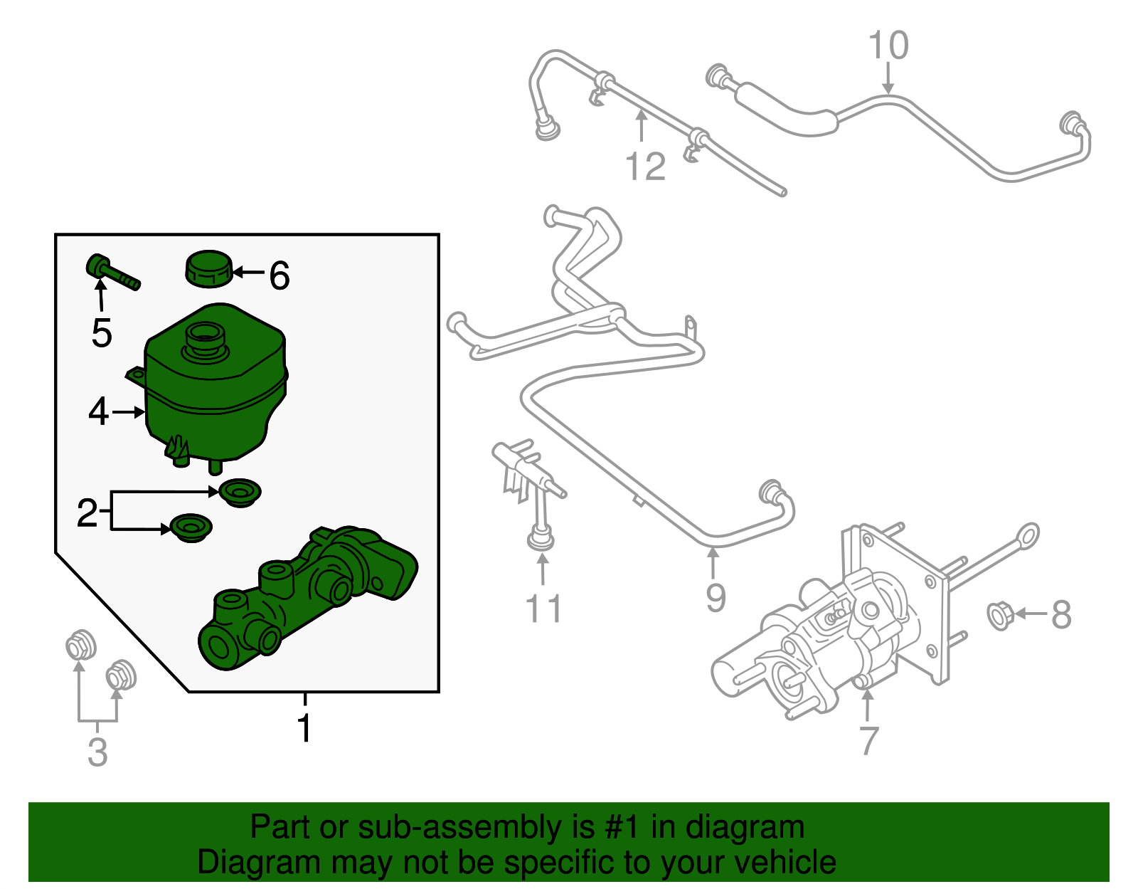2017-2025 Ford | Motorcraft™ Master Cylinder | BRMC-241 | Walls' Ford Parts