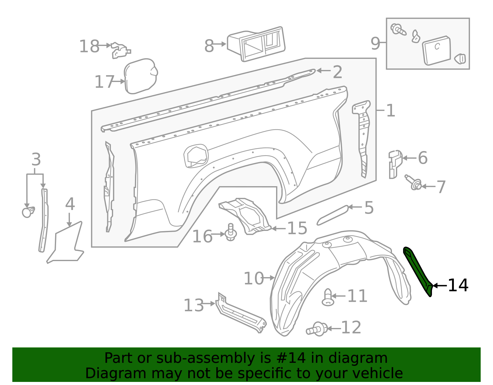 Genuine Toyota Rear Brace part# 65674-04020 for 2016-2023 Toyota Tacoma ...