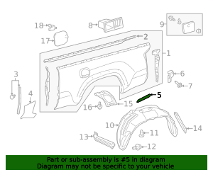 2016-2023 Toyota Tacoma Side Panel Protector 76927-04010 | OEM Parts Online