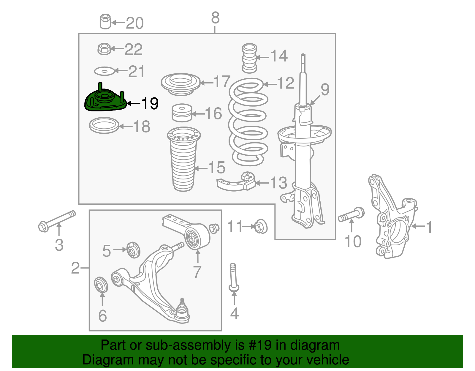 2009-2015 Honda | Mount Base | 51920-SZA-A02 | Honda OEM Discount Parts