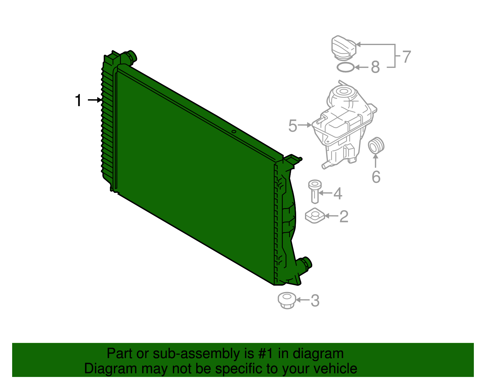 4F0-145-804-K - Radiator 2009-2011 Audi A6 Quattro | Audi OEM Parts Guy