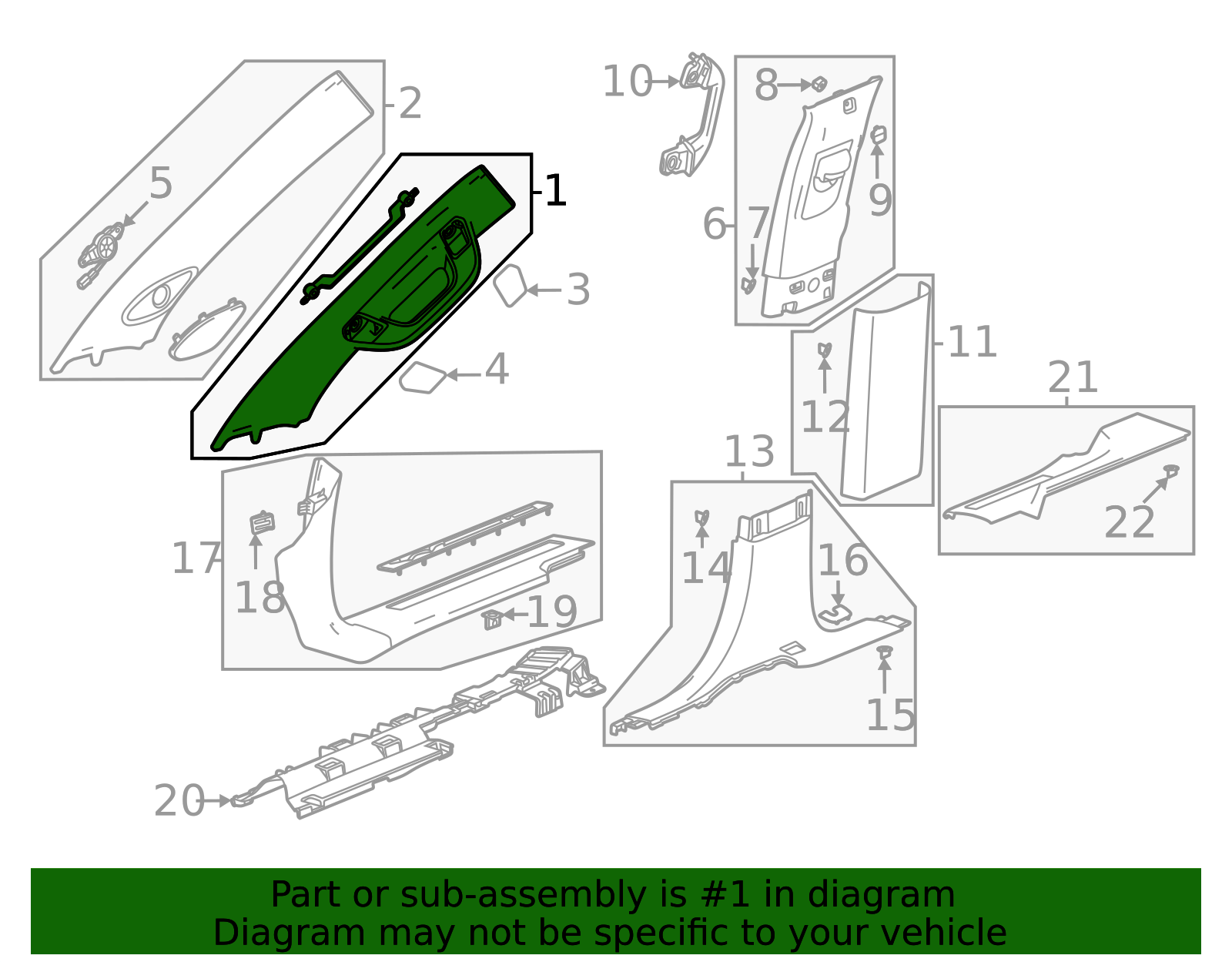 2021-2025 GM Windshield Pillar Trim 84691904 | QuirkParts