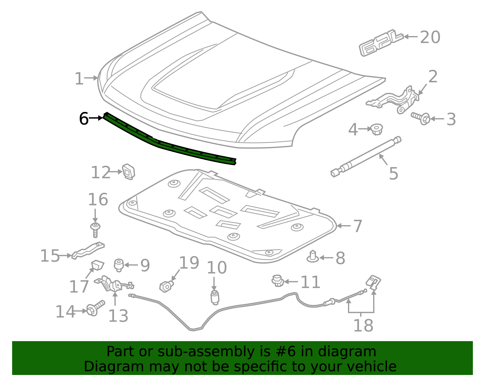 2022-2025 Chevrolet Front Weather-Strip 84621529 GM | GMPartsDirect.com