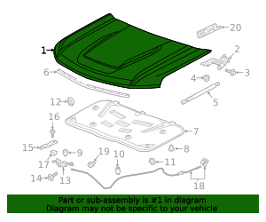 2019-2025 Chevrolet Hood 84610675 GM | GMPartsDirect.com