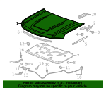 2019-2025 Chevrolet Hood 84610675 GM | GMPartsDirect.com