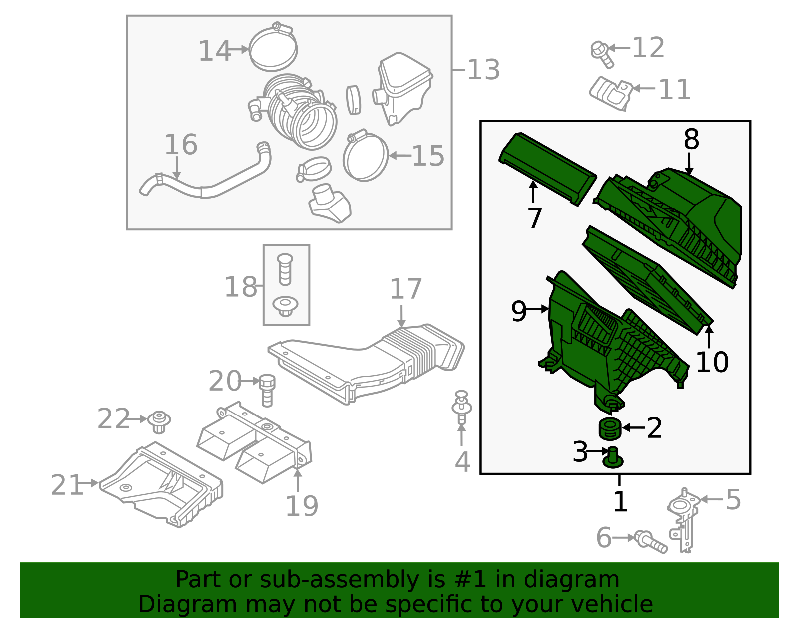 2016-2018 Kia Sorento Air Cleaner Assembly 28110-C6200 | QuirkParts