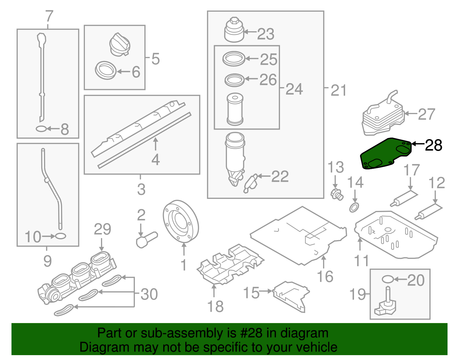 2005-2017 Audi Oil Cooler Gasket 06E-117-070-J | Audi USA Parts