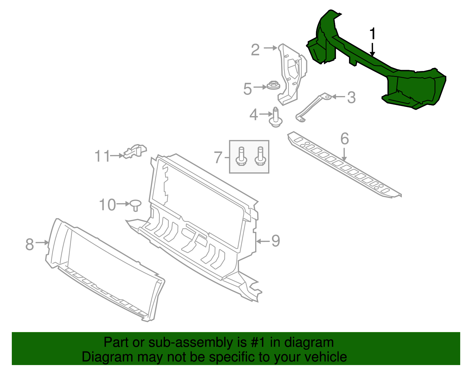 Genuine Radiator Support for 2008-2015 Land Rover LR2 | Land Rover Part ...