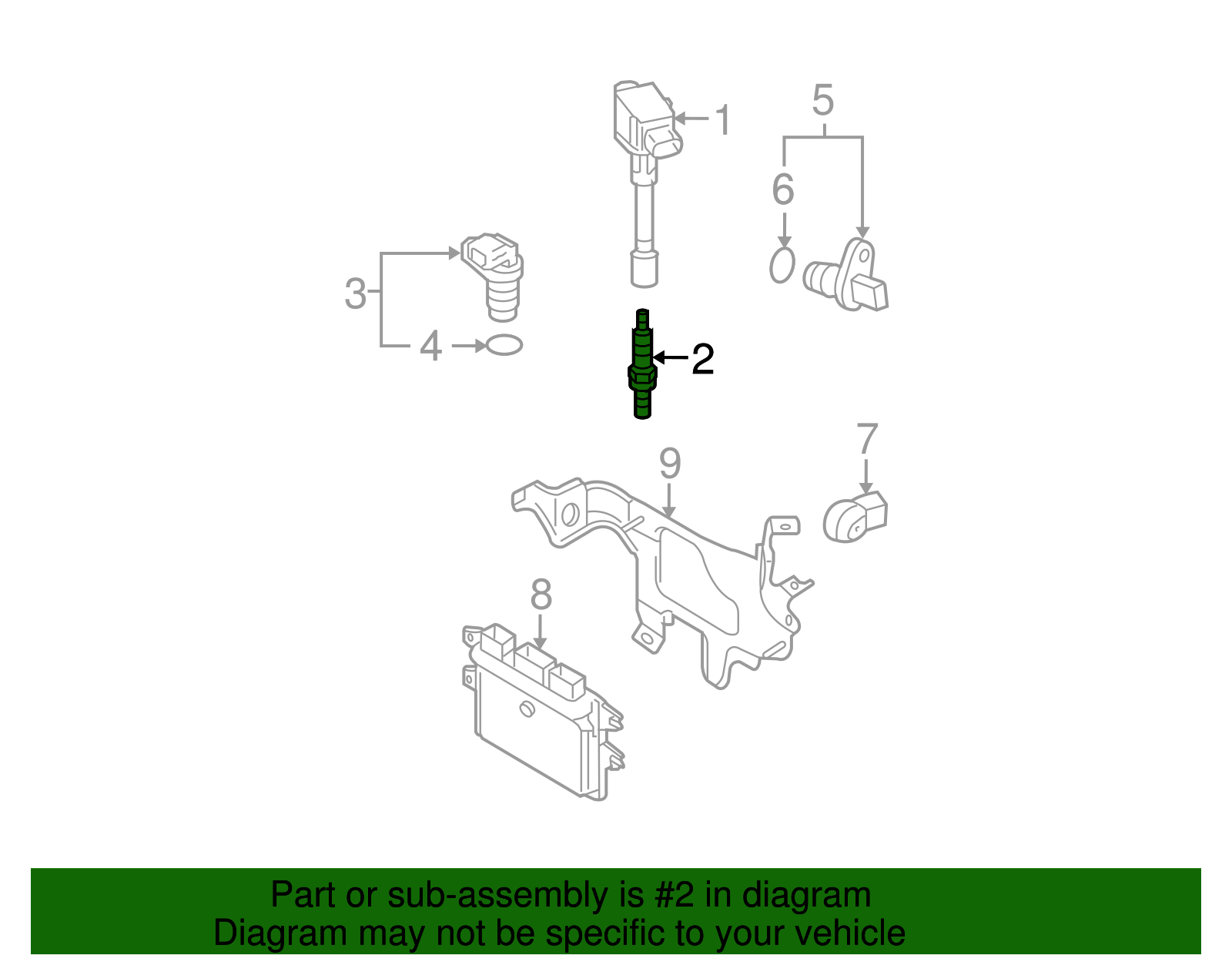 2009-2011 Nissan Versa Spark Plug 22401-ED71B | OEM Parts Online