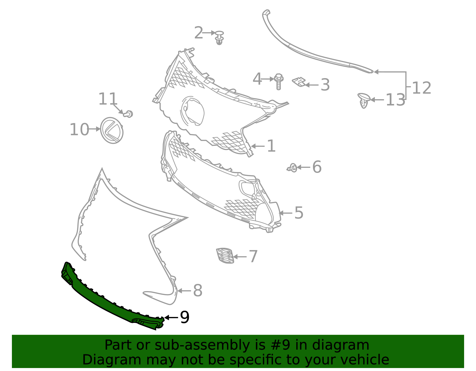 53122-24020 - Lower Molding - 2015-2020 Lexus RC F | My L Parts