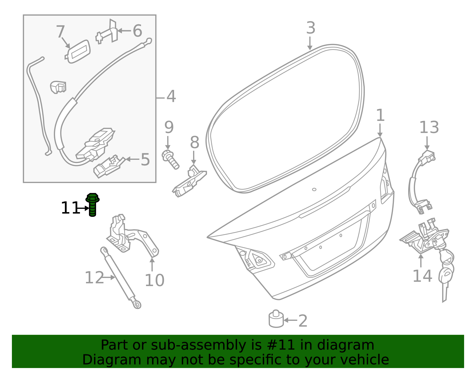 2011-2025 Nissan Bolt, Hex Screw 01456-N8011 | TascaParts.com
