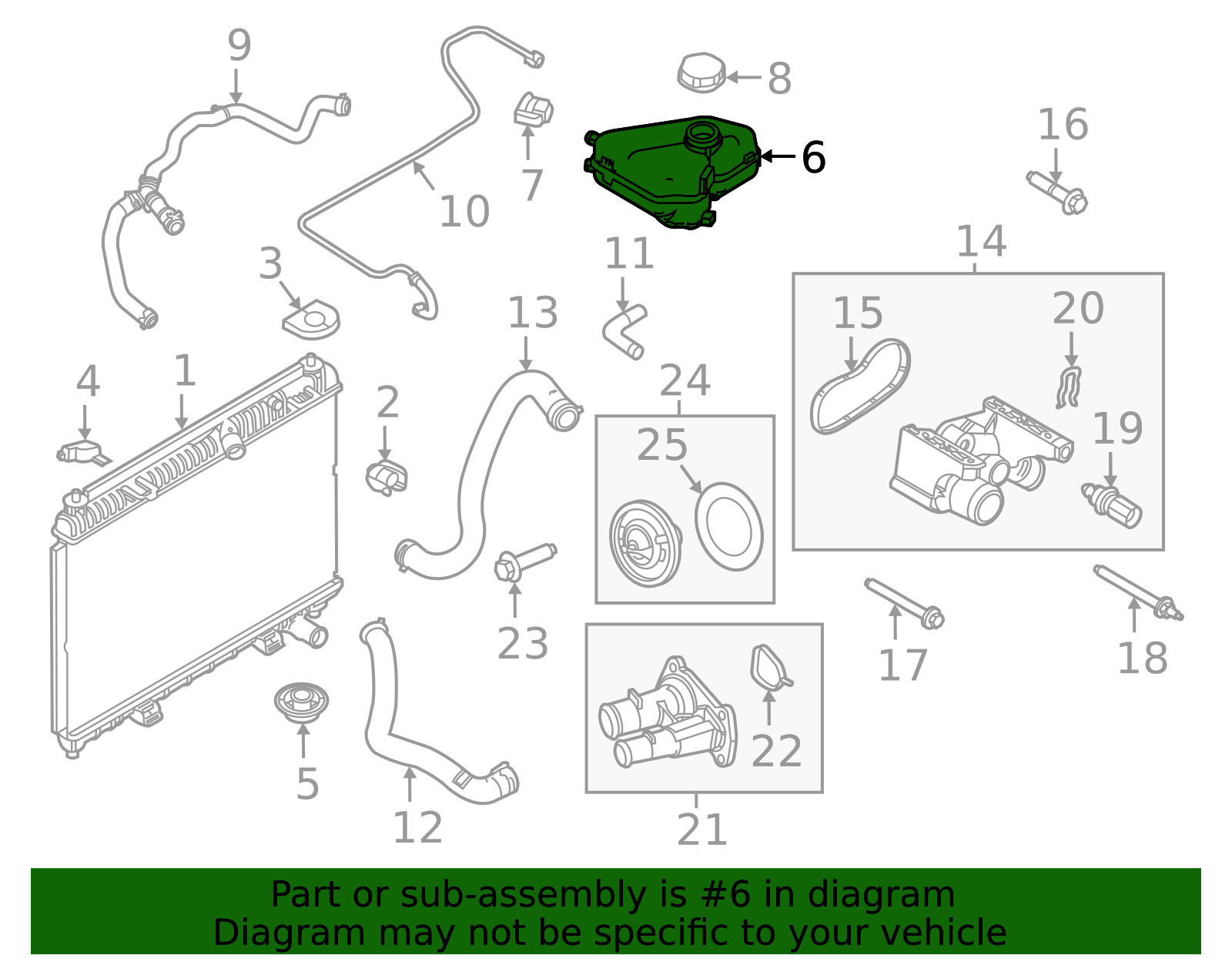 2011-2019 Ford Fiesta Engine Coolant Reservoir BE8Z-8A080-A | Awesome ...