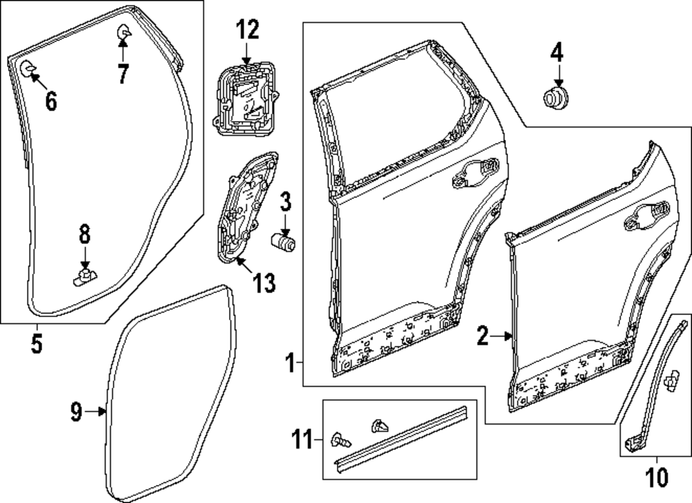 72829-T90-A01 - Rear Seal 2023-2025 Honda Pilot | Honda Parts Online