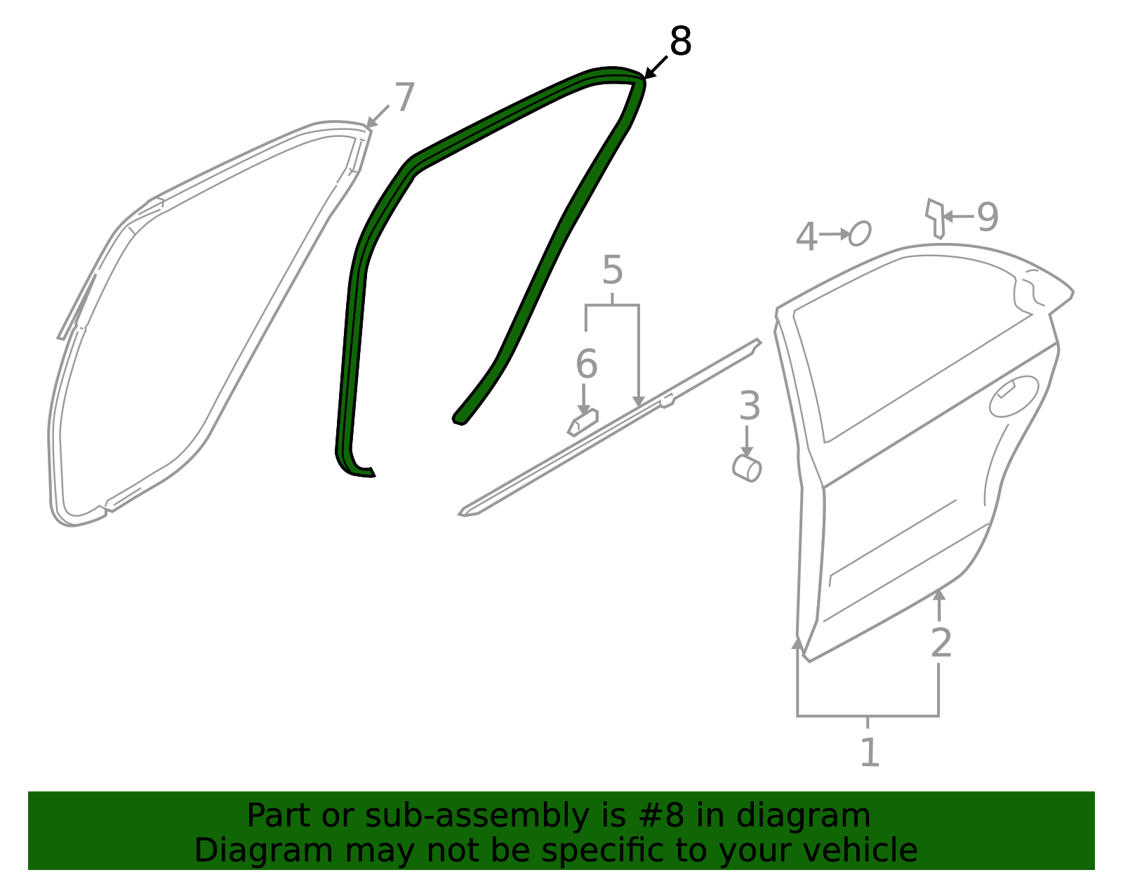 2006-2008 Hyundai Sonata Body Weather-Strip 83120-3K000-QD | MotorMotor