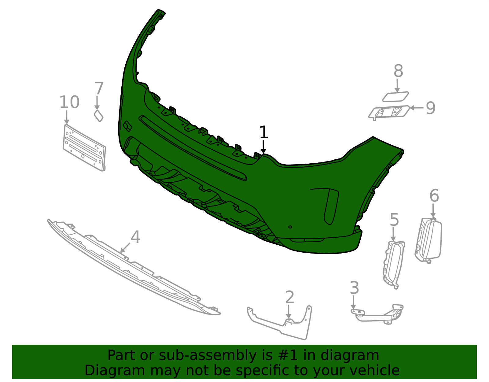 LR154708 - Bumper Cover 2021-2023 Land Rover Discovery Sport | Land ...