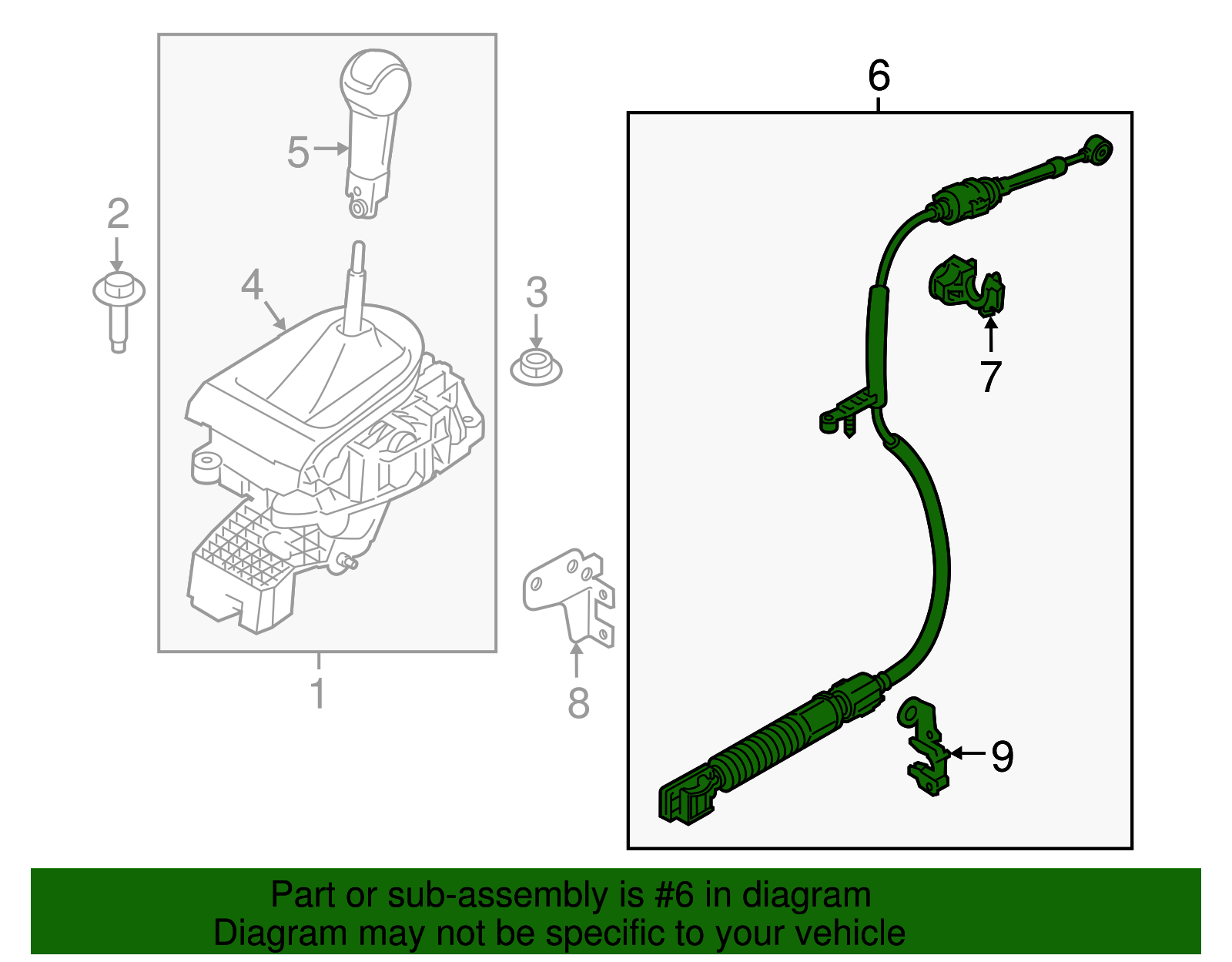 Genuine OEM Ford Part - Shift Control Cable JR3Z-7E395-C | Genuine OEM ...