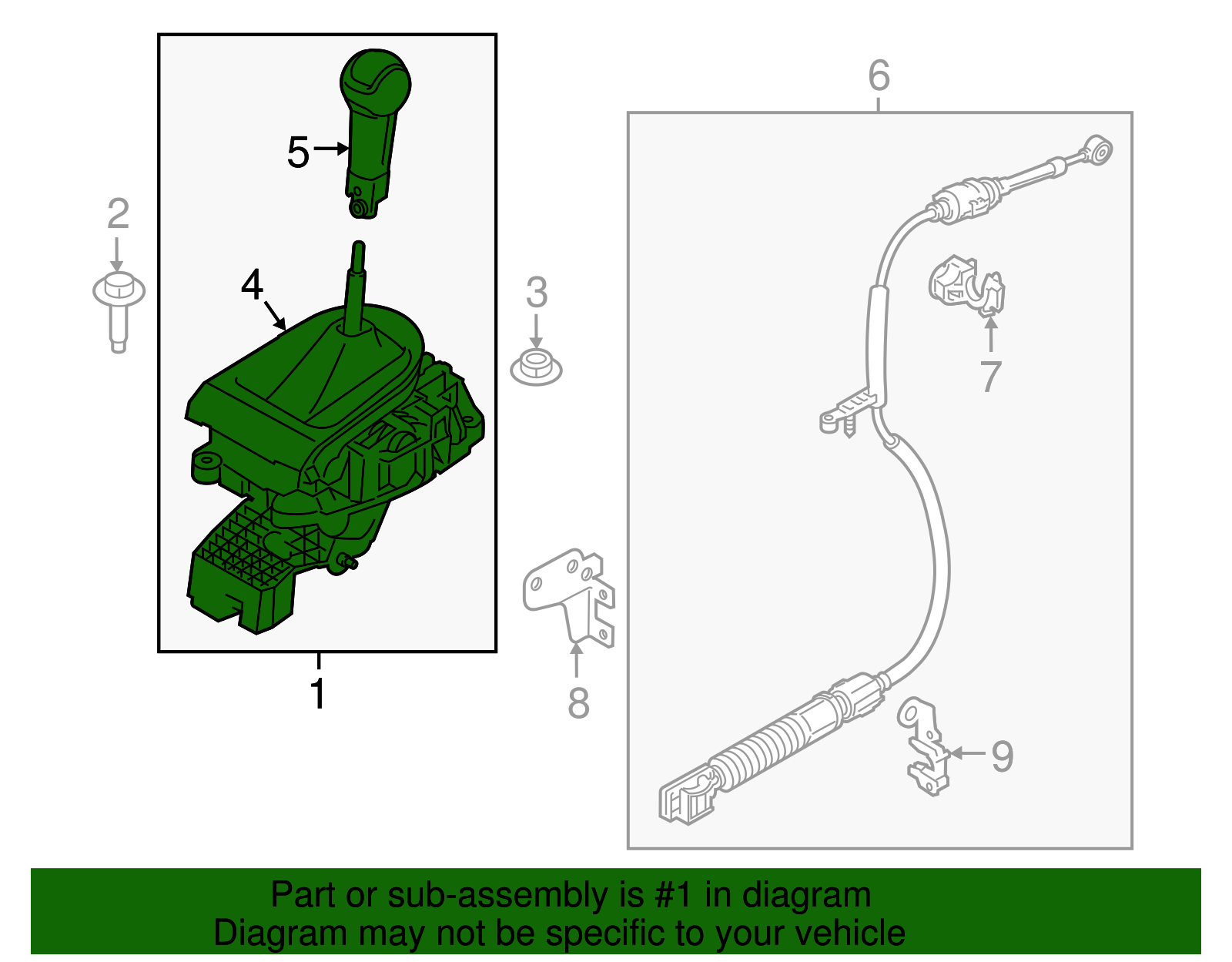 2018-2023 Ford Mustang | Gear Shift Assembly | JR3Z-7210-AF | Walls ...