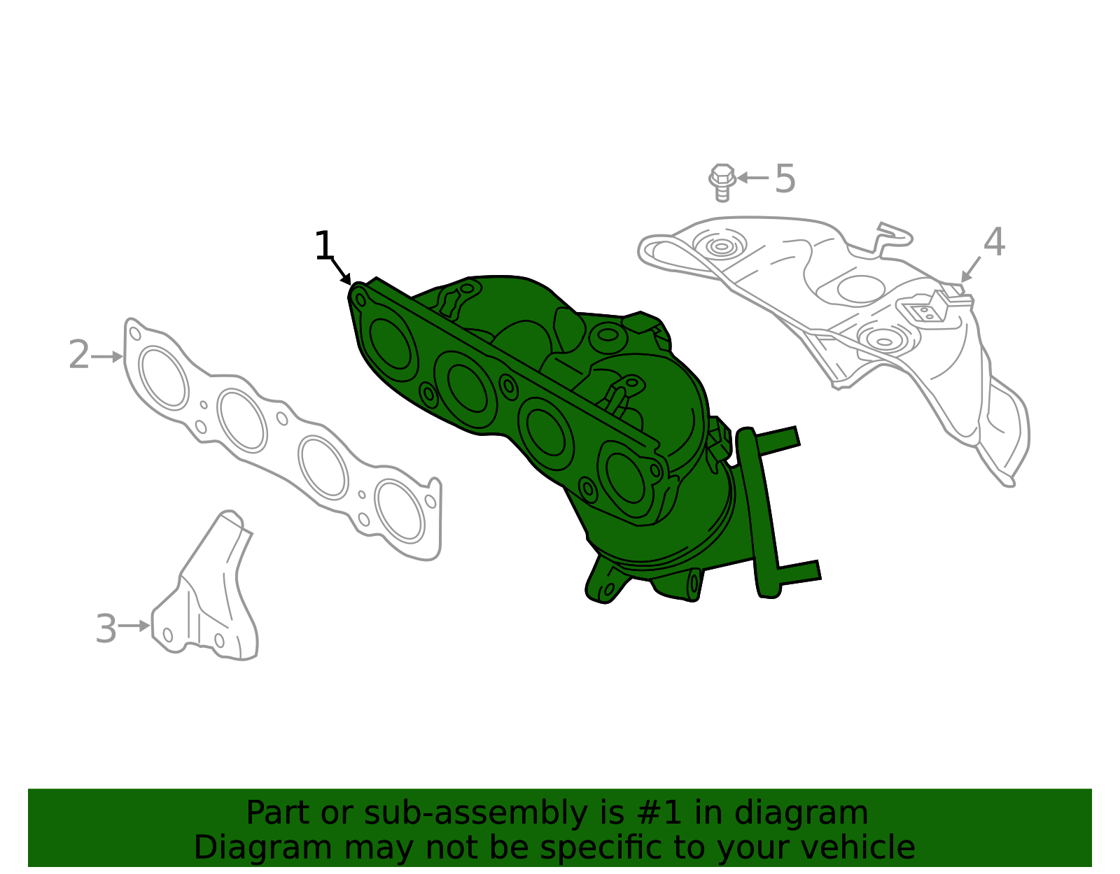 2021-2023 Hyundai Kona Catalytic Converter With Integrated Exhaust ...