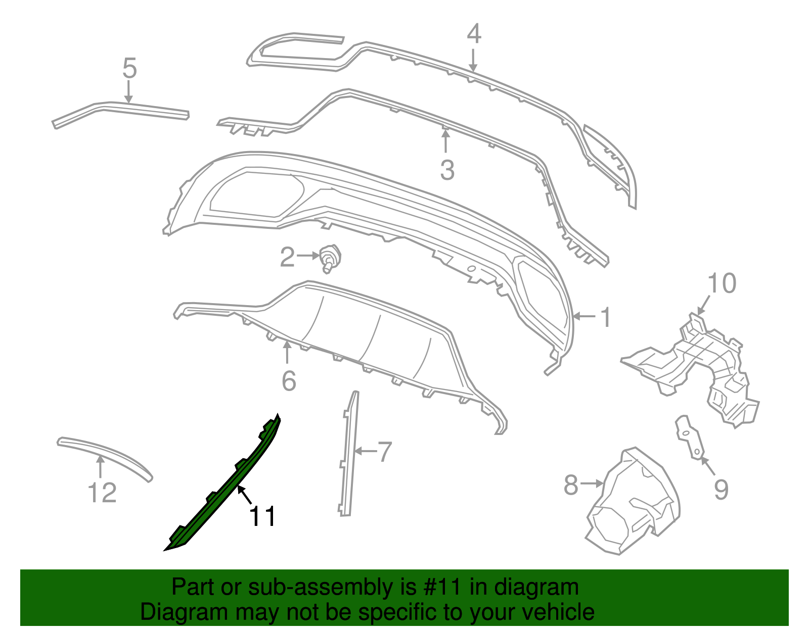 2058850521 - Mercedes-Benz Side Molding 2015-2018 Mercedes-Benz ...