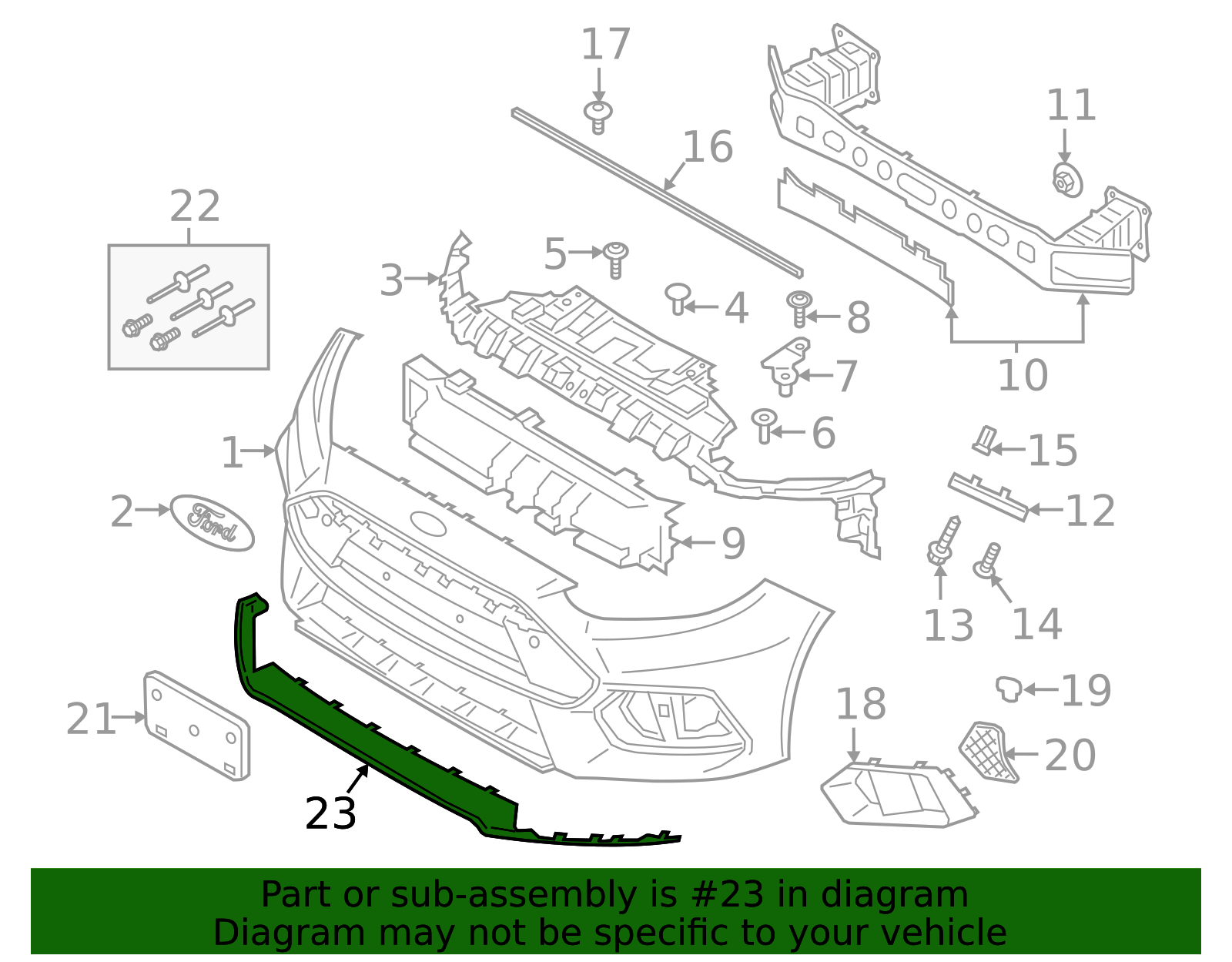 G1EZ-17626-A - Lower Deflector - 2016-2018 Ford Focus | Lasco Auto Parts