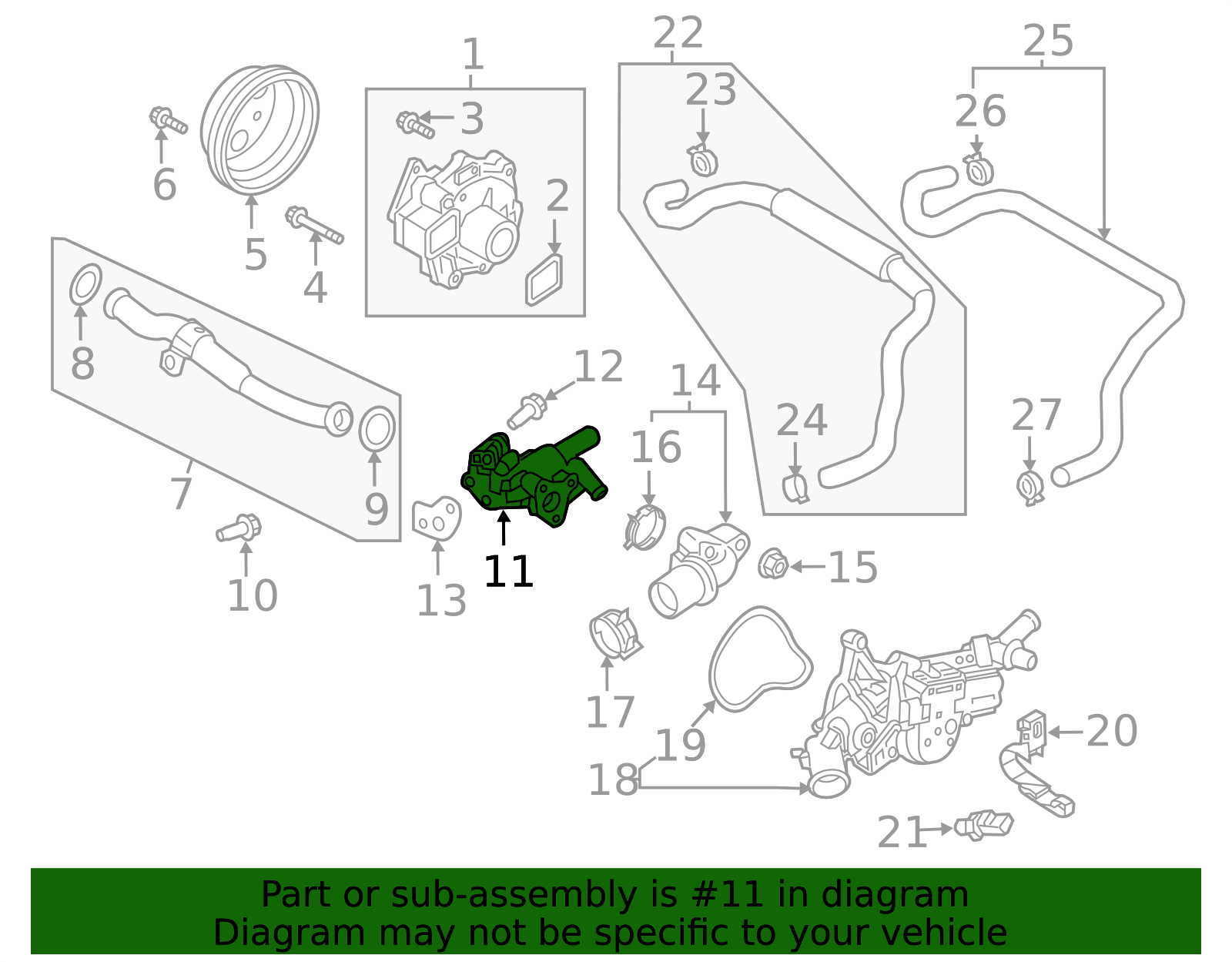 2018-2025 Mazda Thermostat Housing pyfb1519ye | TascaParts.com