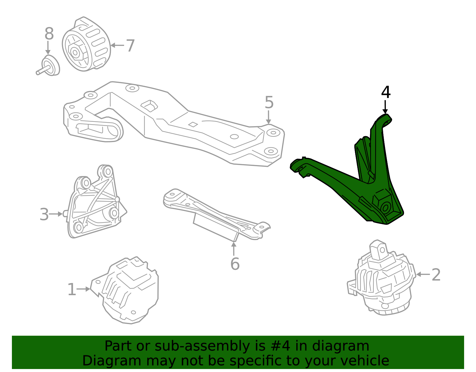 2016-2025 BMW | Engine Bracket | 22116861551 | BMW OEM Parts Store