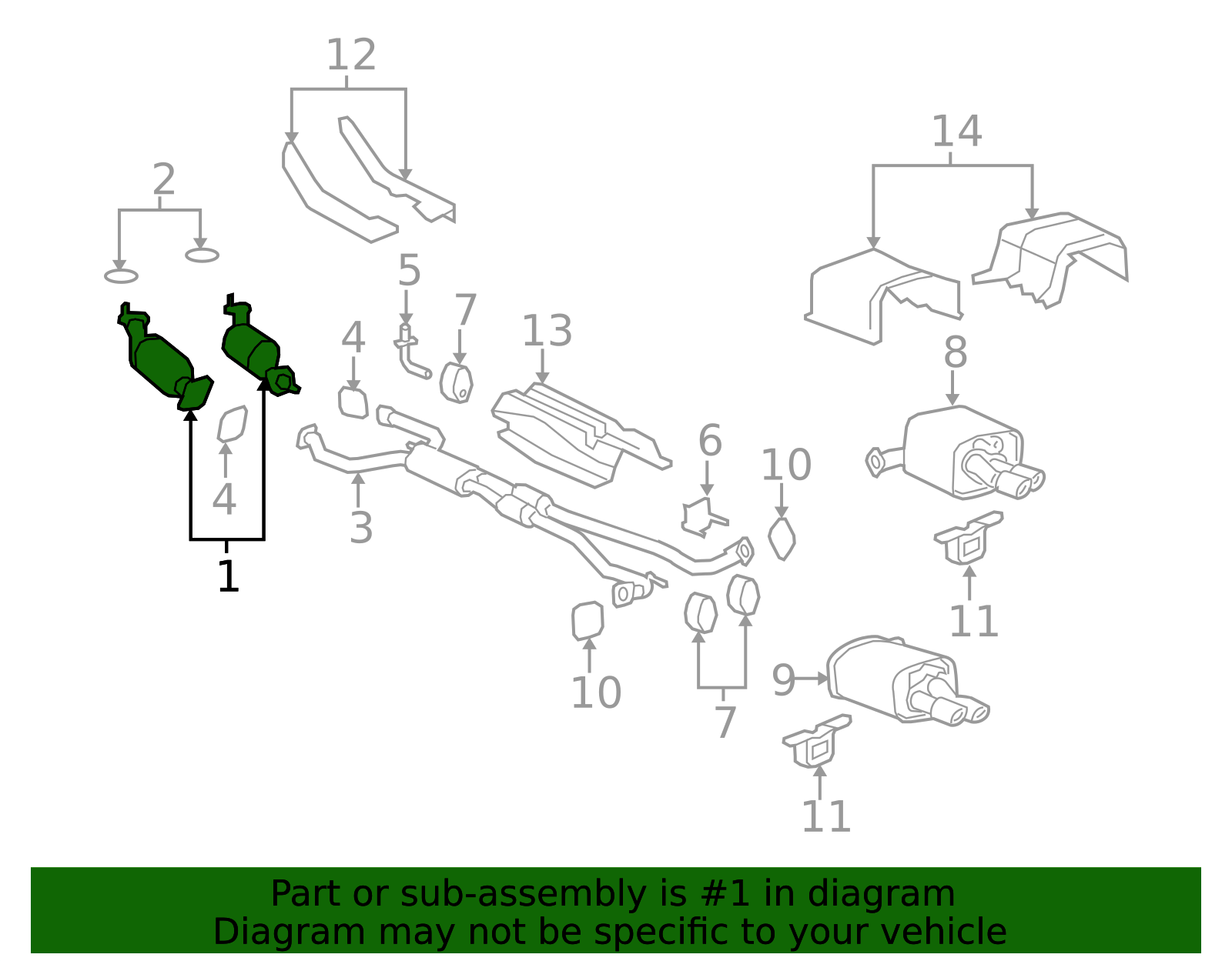 92281931 - Converter & Pipe - 2011-2015 Chevrolet Caprice | Findlay ...