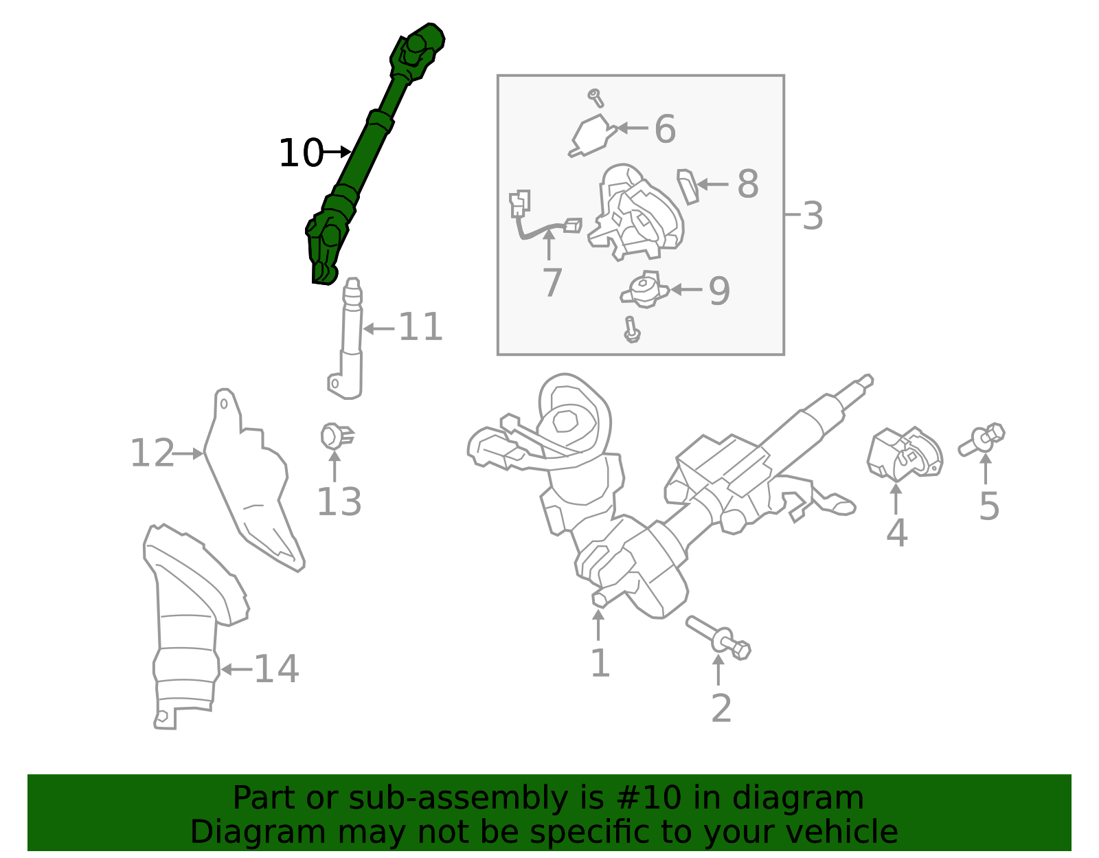 45260-02110 - High-Quality Steering Shaft for 2009-2013 Toyota ...