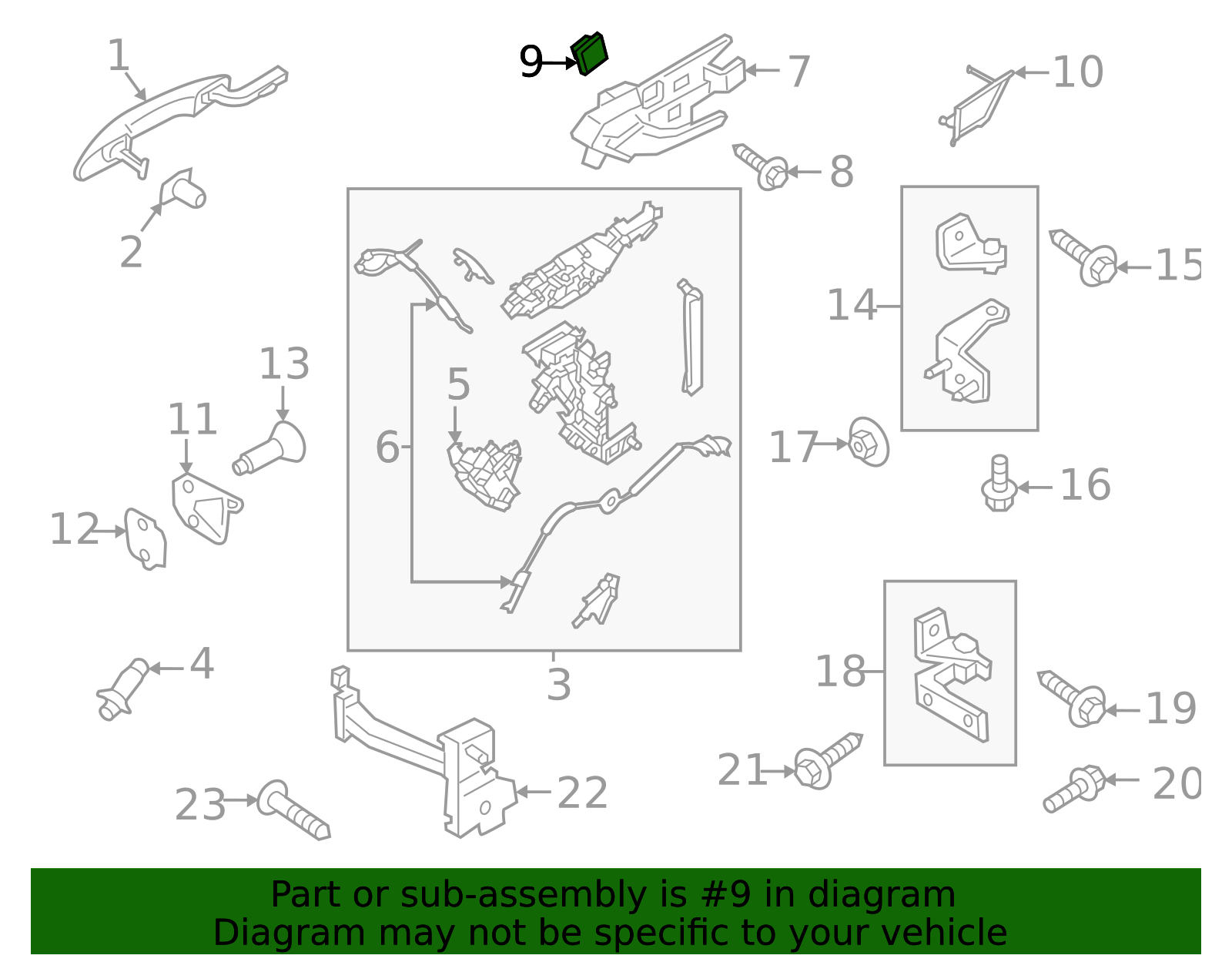 Genuine OEM Ford Part - Handle, Inside Nut W719435-S439 | Genuine OEM ...