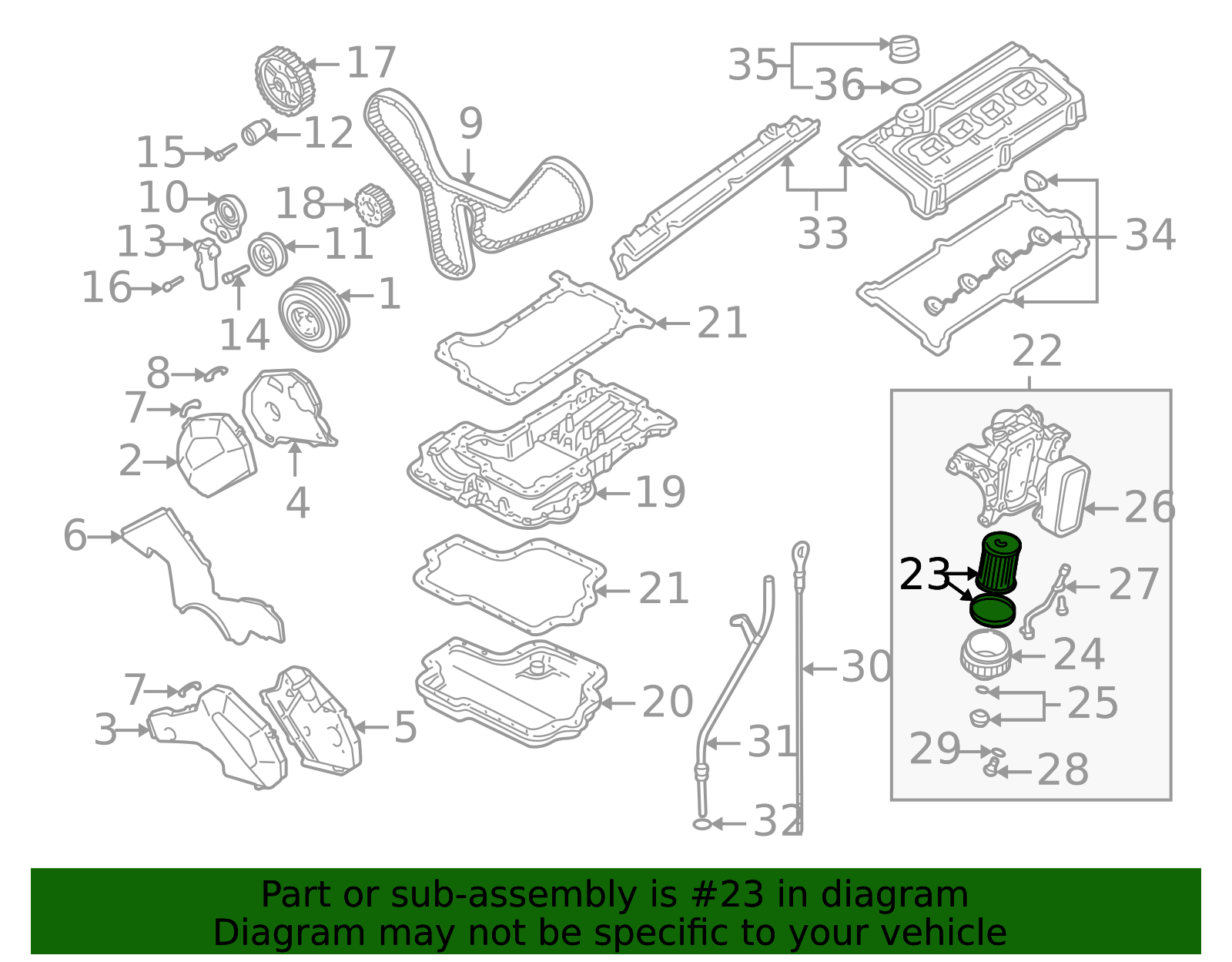 21115562a - Audi Oil Filter Performance Auto Parts