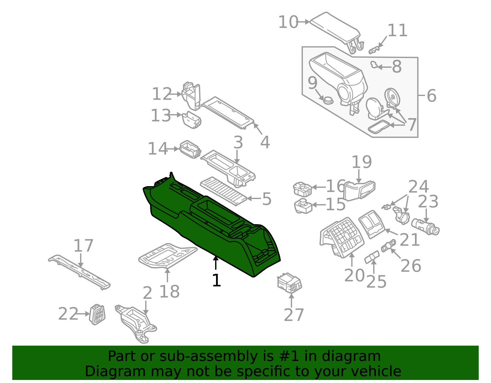 4B0-863-244-D-5QQ - Center Console 2002-2004 Audi | Audi OEM Parts